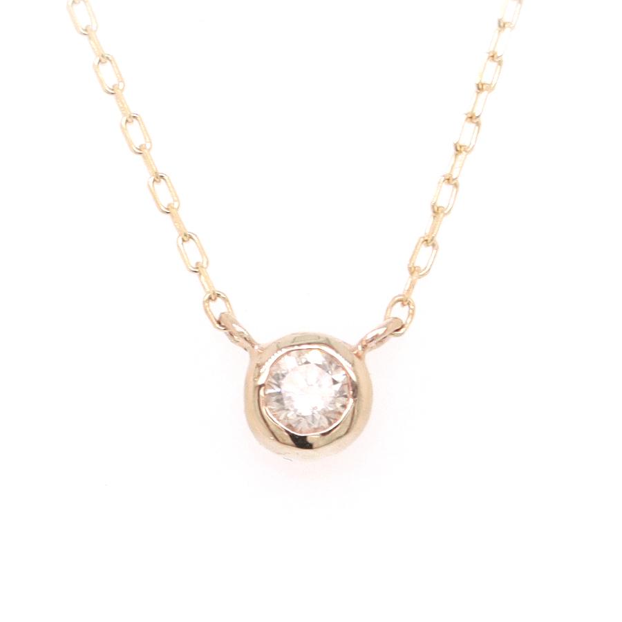 10金0.1ctダイヤベゼルペンダント | TBSショッピング